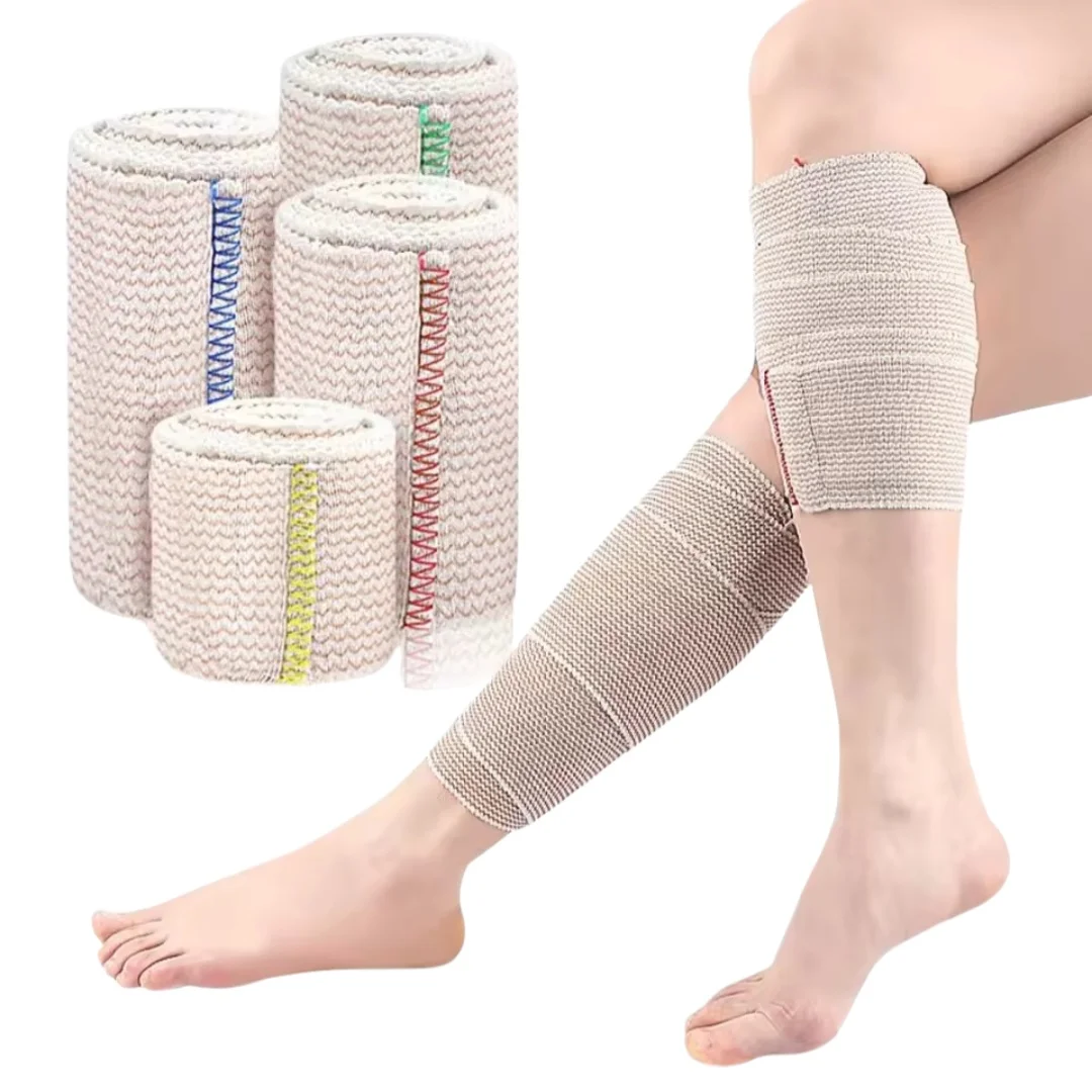 Striped Elastic Bandage Wrap Compression Bandage Fixed Strap Breathable ...