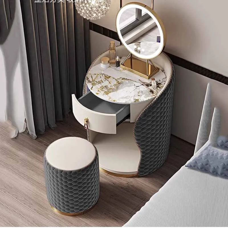 Dressing table with Drawers Mirror Nordic Luxury Living Room Dressing ...