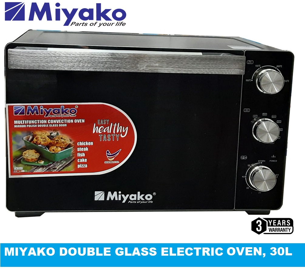 Miyako MT-30DBL-RCL Multifunction Double Glass Electric Oven, 30 Liters ...