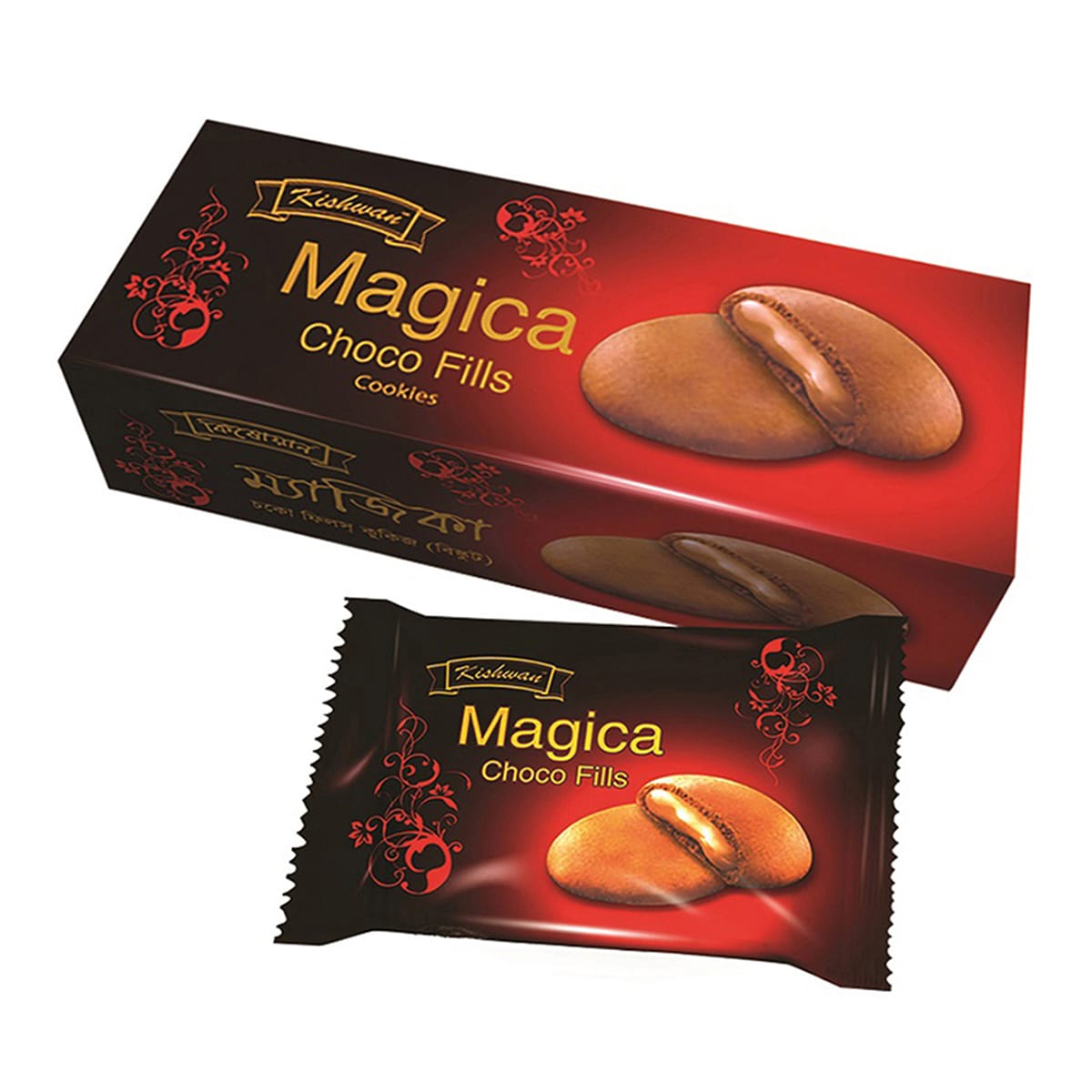 Kishwan Magica Chocofilled Cookies Biscuit 180 gm - Sale Bangladesh